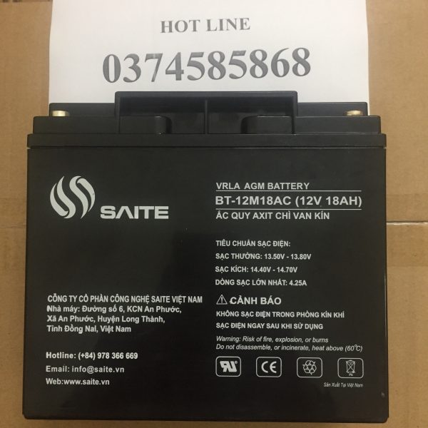 Bình ắc quy 12V-18AH mã BT-12M18AC - voimt.com